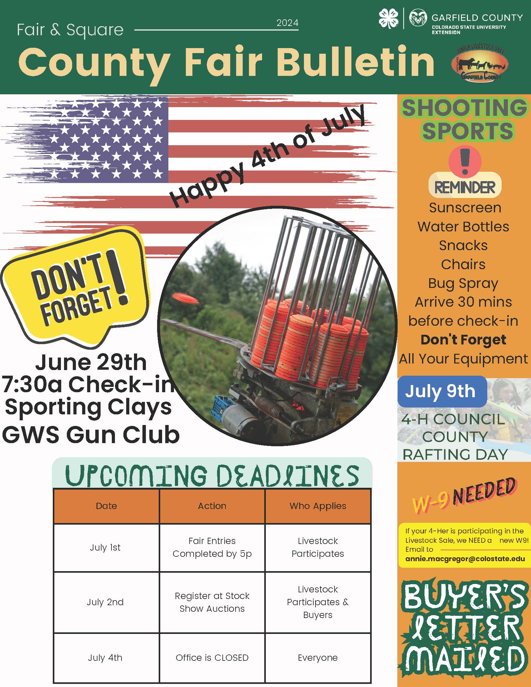 Fair & Square- The County Fair Bulletin – Garfield County Extension